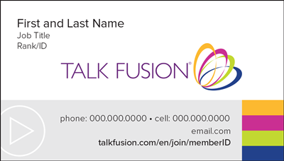 Talk Fusion Business Card - Basic Design